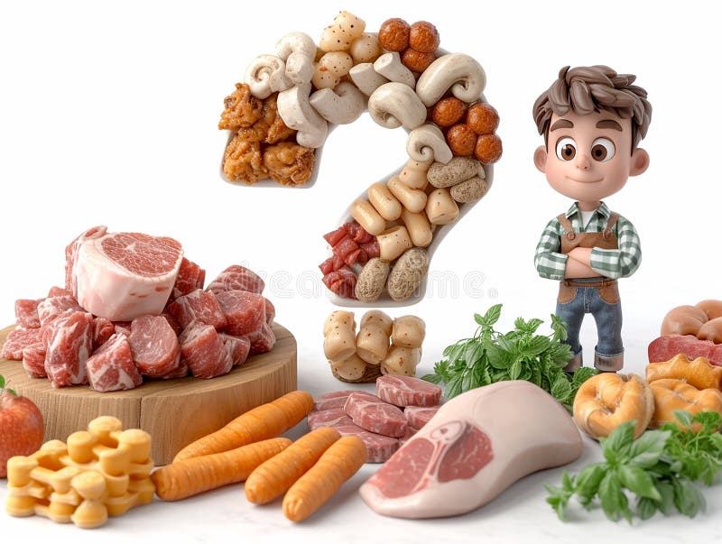 Question Mark among Food Products, Concept of Choosing Products Stock ...