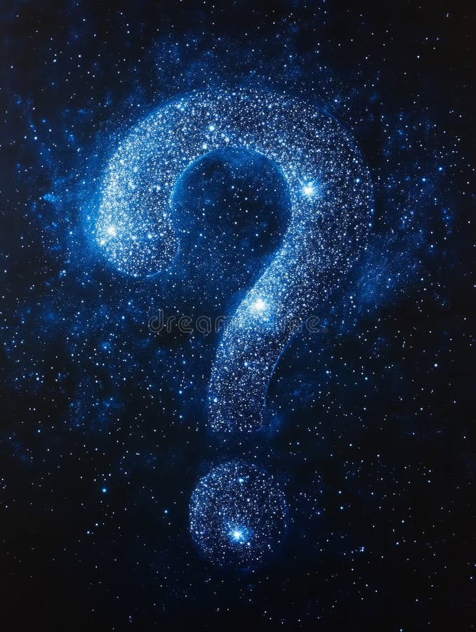 Question Mark Formed by Stars in a Galaxy. Stock Photo - Image of quiz ...