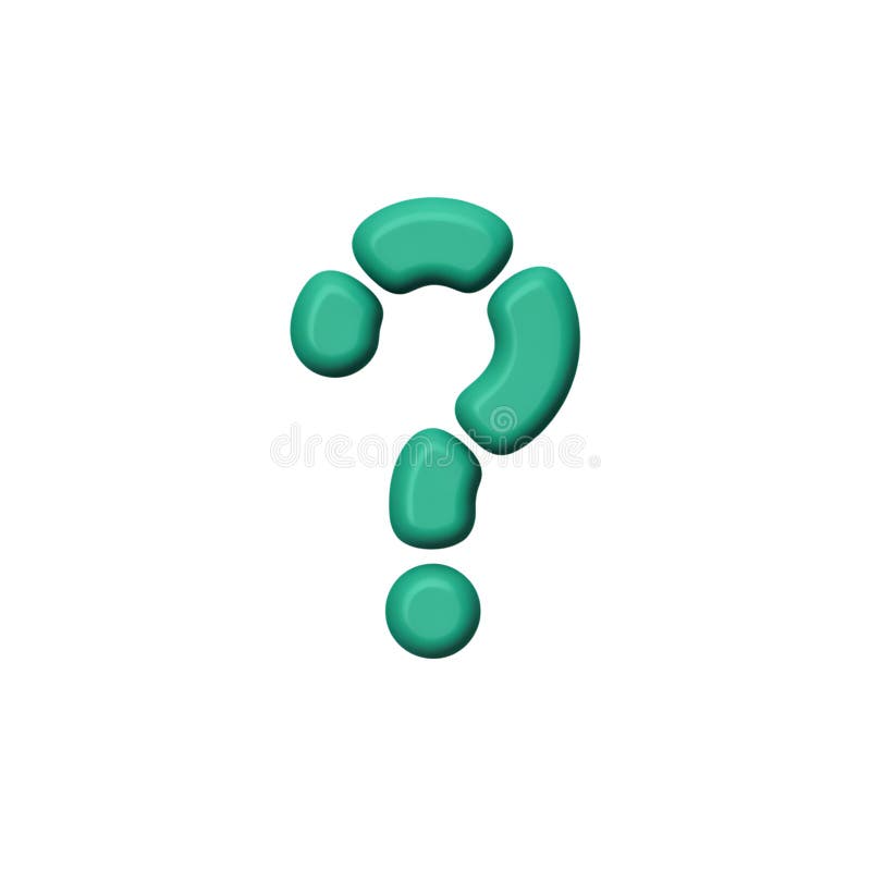 Question Mark Formed by Green Blobs on White, Symbol of Uncertainty and ...