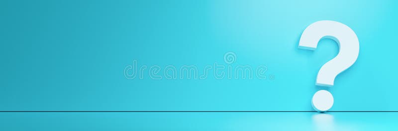 Question Mark in Front of a Blue Color Wall Background. Business ...