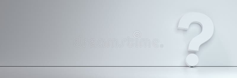 Question Mark in Front of a Gray Color Wall Background. Business ...