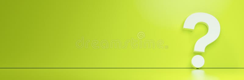 Question Mark in Front of a Green Color Wall Background. Business ...