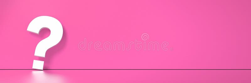 Question Mark in Front of a Red Color Wall Background. Business Support ...