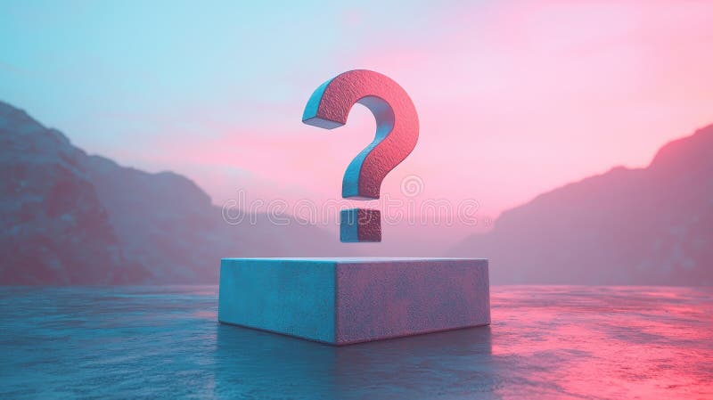 Question Mark stock illustration. Illustration of pink - 335955642