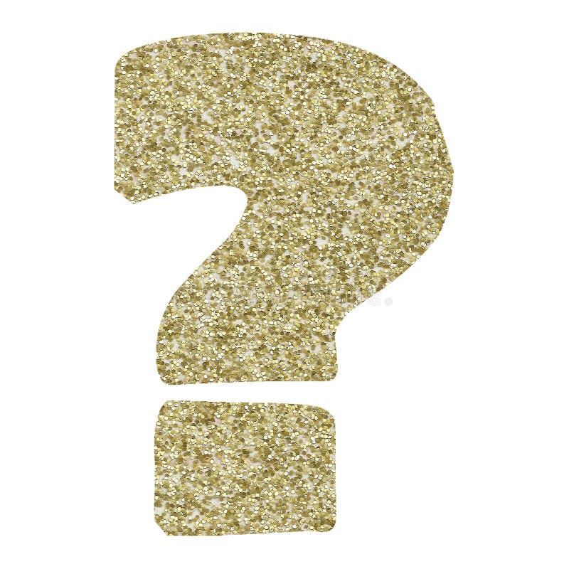 Glitter Question Mark Over Dark Blue Paper. Searching for Solution ...