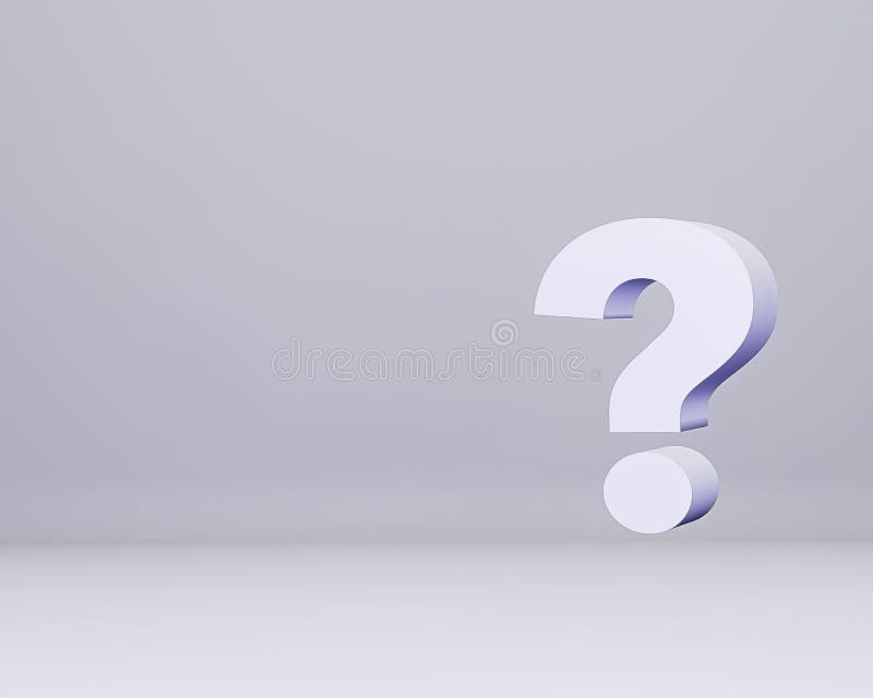 Question Mark on Gray Plain Background Stock Illustration ...