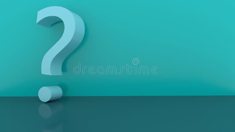 Question Mark in Green Background 3d Rendering Stock Illustration ...