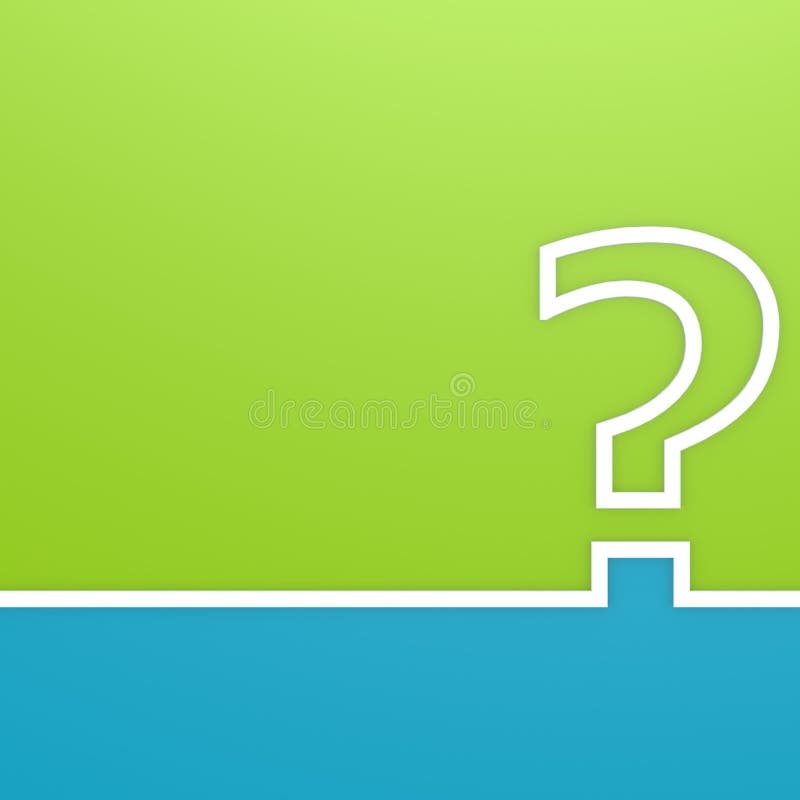 Question Mark on Green and Blue Background Stock Illustration ...