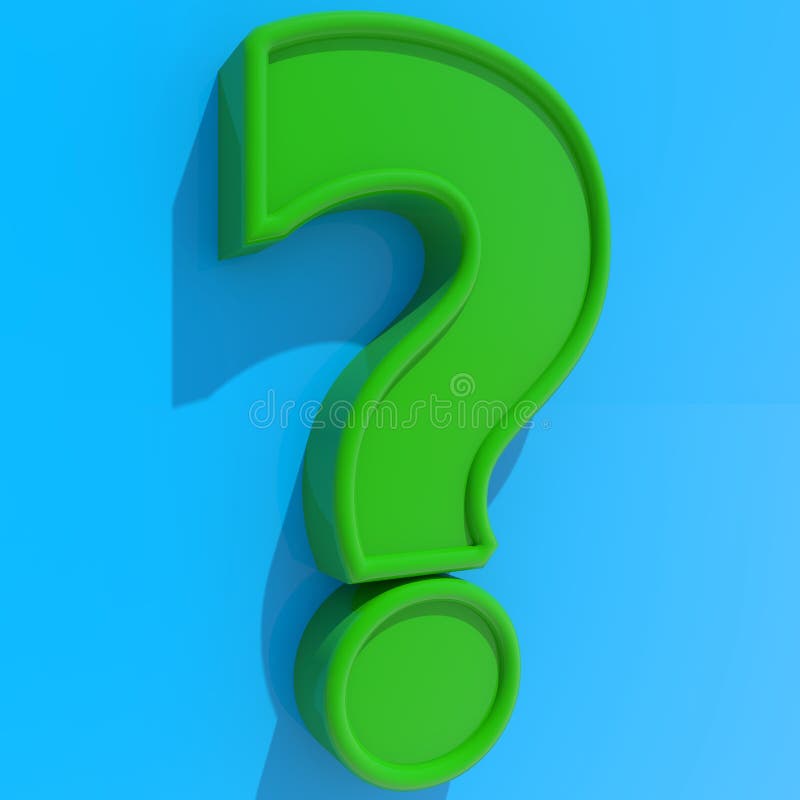 Question Mark in Green Color Stock Illustration - Illustration of idea ...