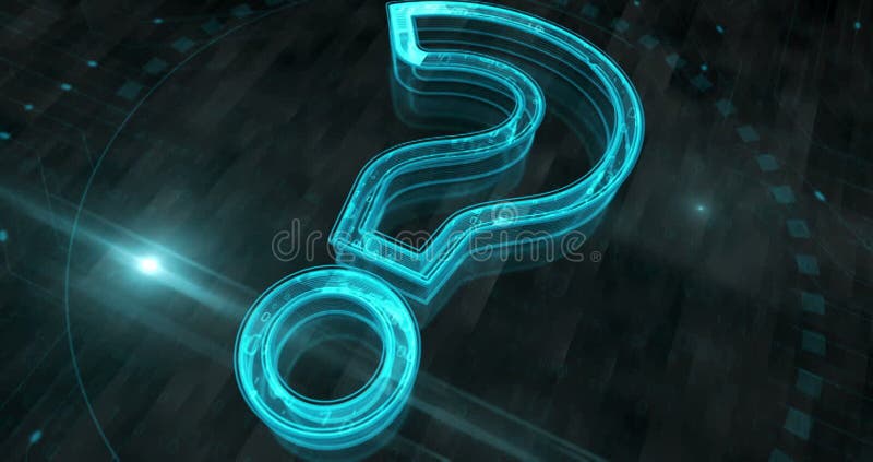 Question Mark Symbol 3d Digital Concept Loop Stock Footage - Video of ...
