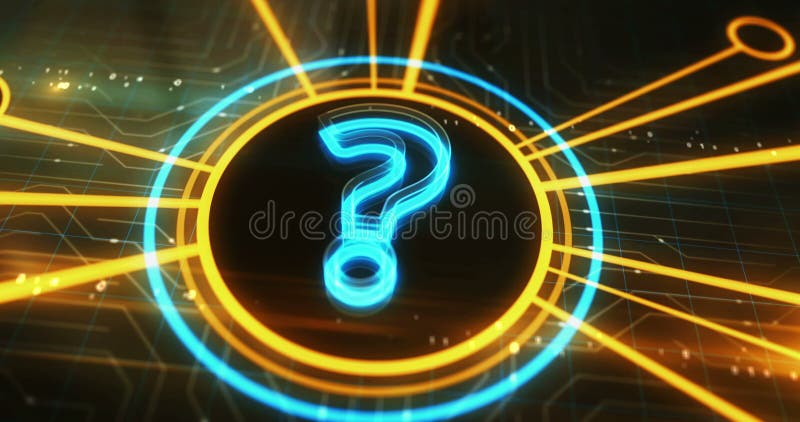 Question Mark Symbol 3d Digital Concept Stock Footage - Video of answer ...