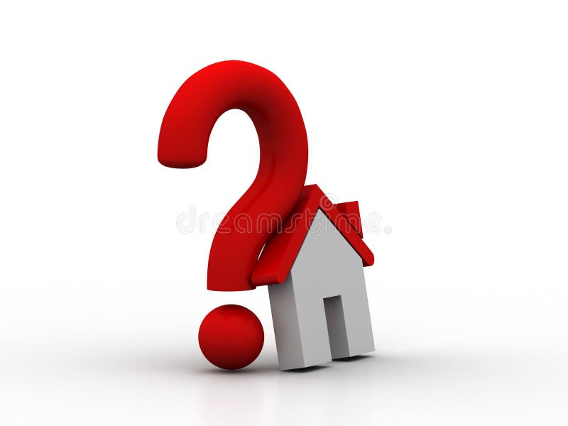 Question mark with home stock illustration. Illustration of abstract ...