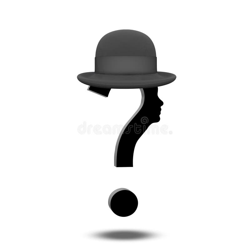 Question Mark Human and Hat Stock Illustration - Illustration of ...