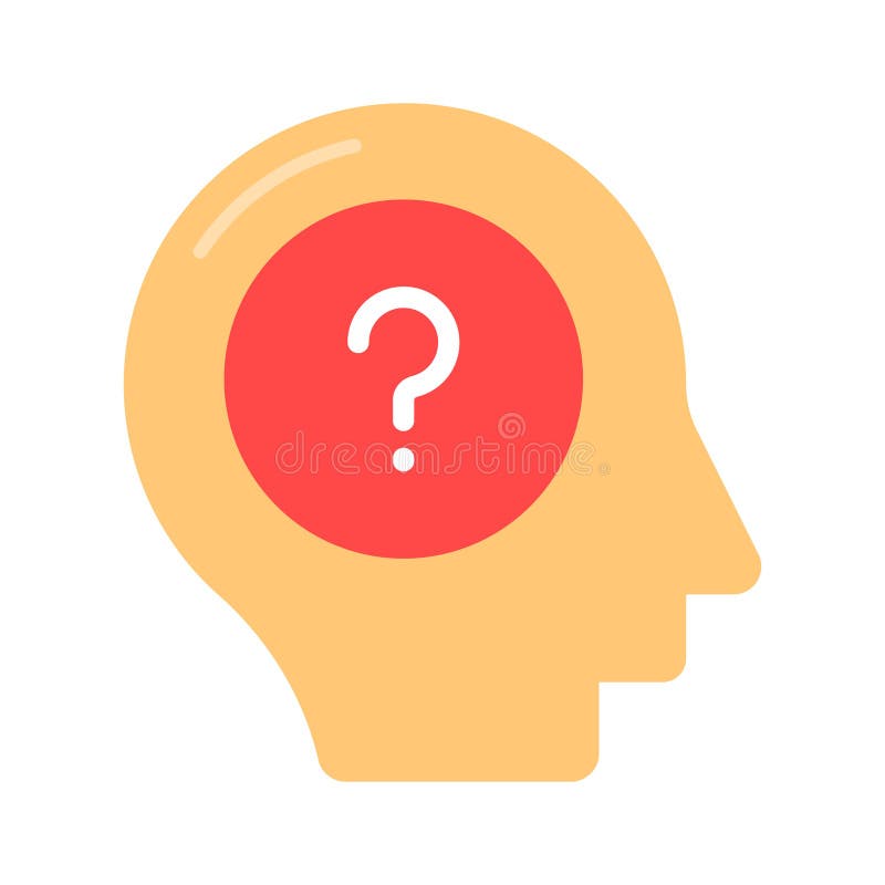 Question Mark with Human Mind Denoting Concept Vector of Customer Doubt ...