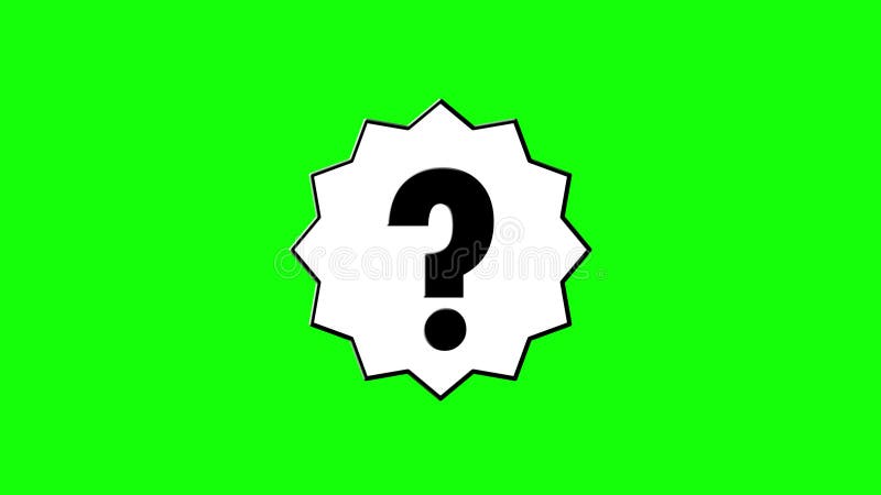 Question Mark Icon Animation on Green Screen, Pop Up Question Mark ...