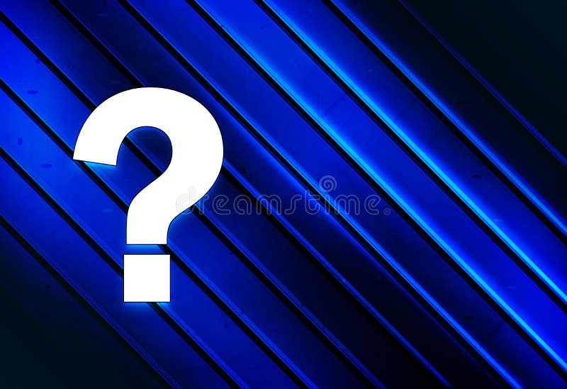 Question Mark Icon Artistic Line Abstract Blue Background Illustration ...