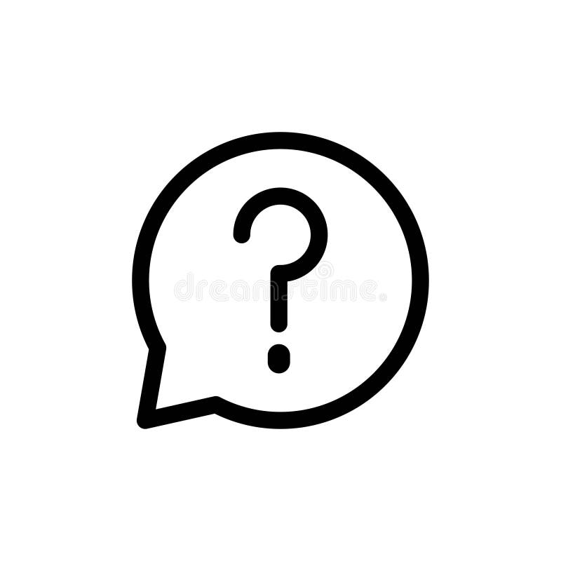 Question Icon Vector. Help Icon in Bubble Vector Design Stock Vector ...