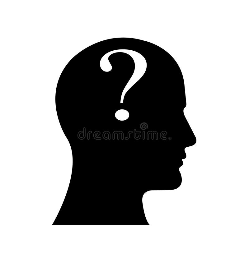 Question Mark, Icon Business with Male Face Stock Vector - Illustration ...