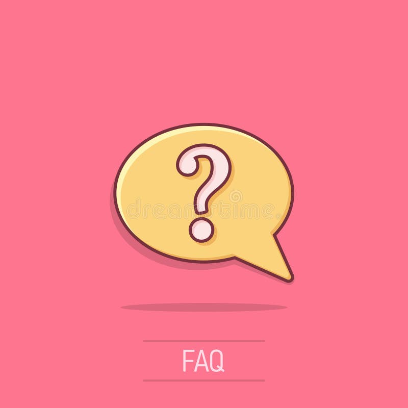 Question Mark Icon in Comic Style. Discussion Speech Bubble Cartoon ...