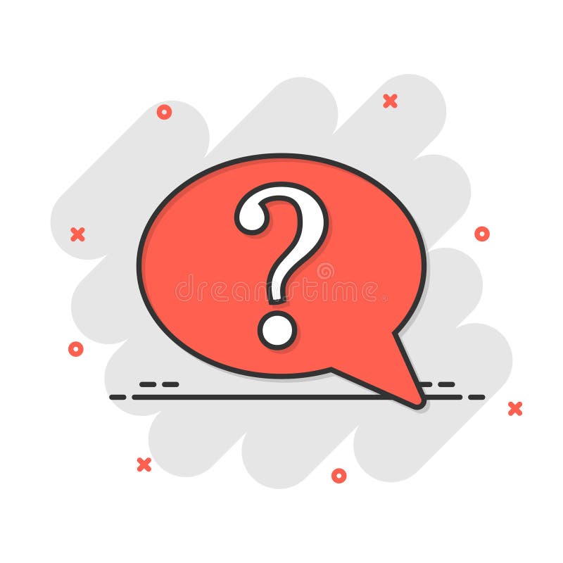 Question Mark Icon in Comic Style. Discussion Speech Bubble Vector ...
