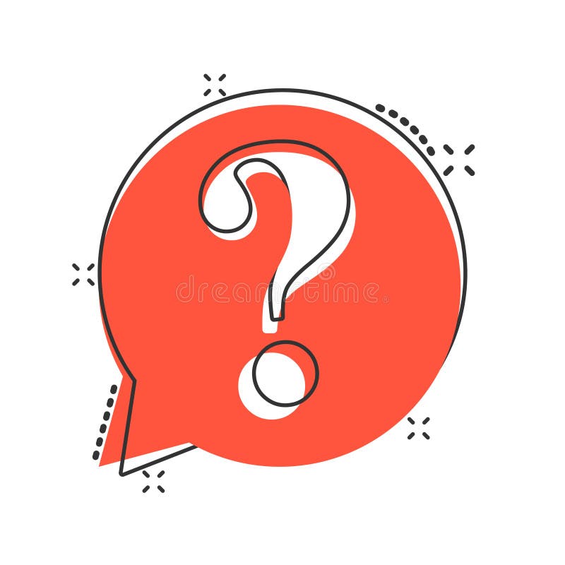 Question Mark Icon in Comic Style. Discussion Speech Bubble Vector ...