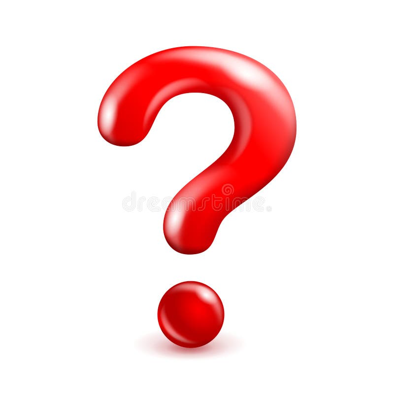 Question Mark Icon in 3D Glossy Style Stock Vector - Illustration of ...
