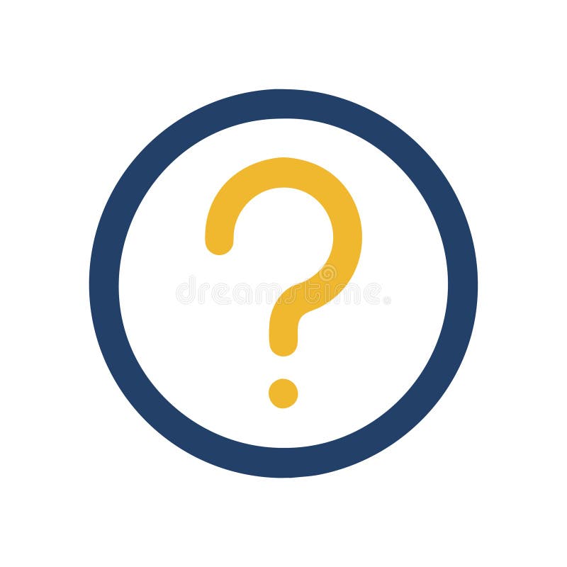 Question Mark Icon for Inquiry Stock Vector - Illustration of ...
