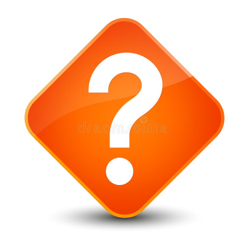 Question Mark Icon Elegant Orange Diamond Button Stock Illustration ...