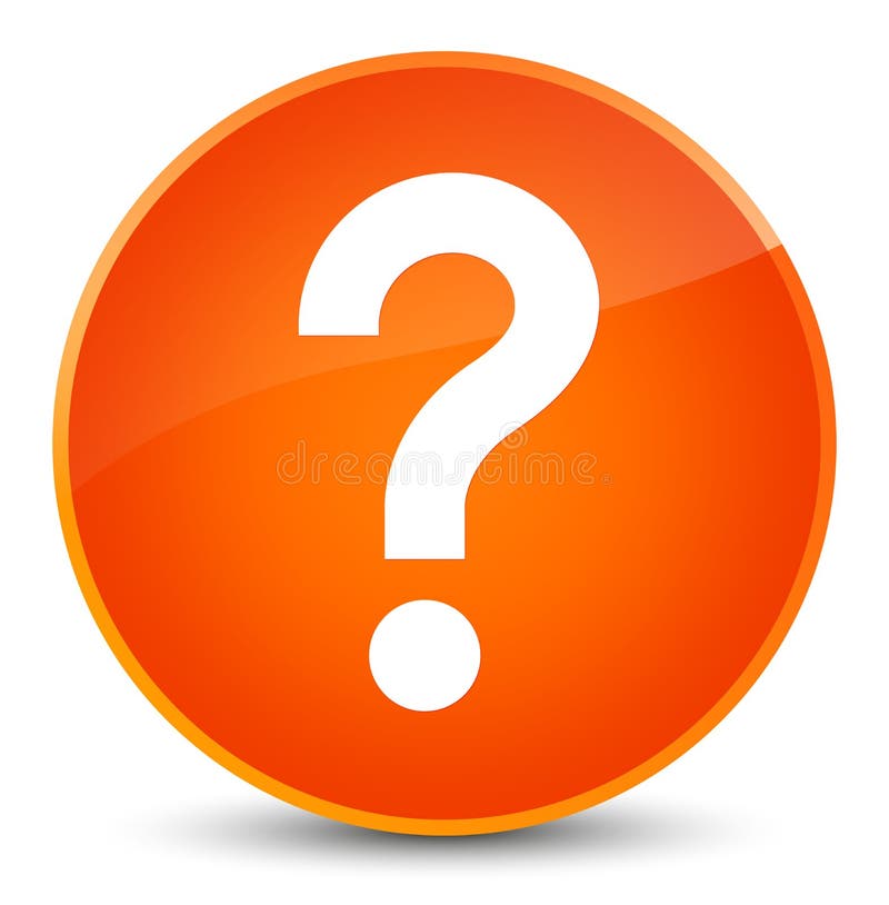 Question Mark Icon Elegant Orange Round Button Stock Illustration ...