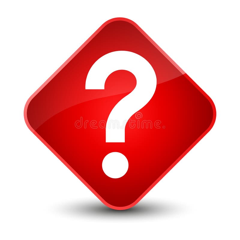 Question Mark Icon Elegant Red Diamond Button Stock Illustration ...