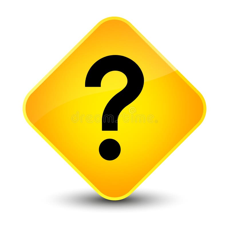 Question Mark Icon Elegant Yellow Diamond Button Stock Illustration ...