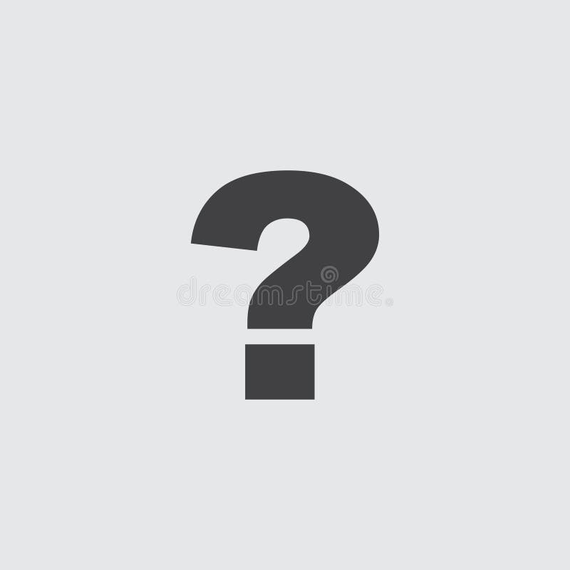 Question Mark Icon in a Flat Design in Black Color. Vector Illustration ...