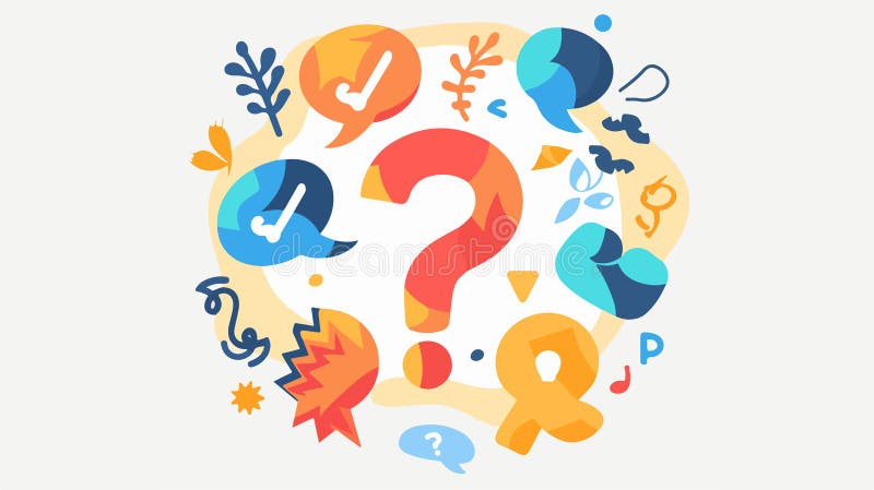 Question Mark Icon in Flat Style Discussion Speech Bubble Stock Vector ...