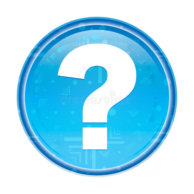 Question Mark Icon Floral Blue Round Button Stock Illustration ...