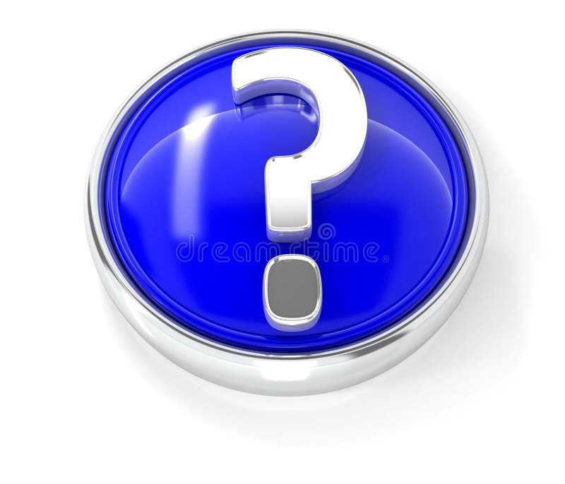 Question Mark Icon on Glossy Blue Round Button Stock Illustration ...