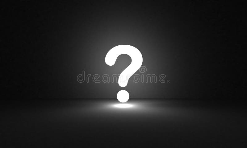 Question Mark Icon Glow in the Dark. Stock Illustration - Illustration ...