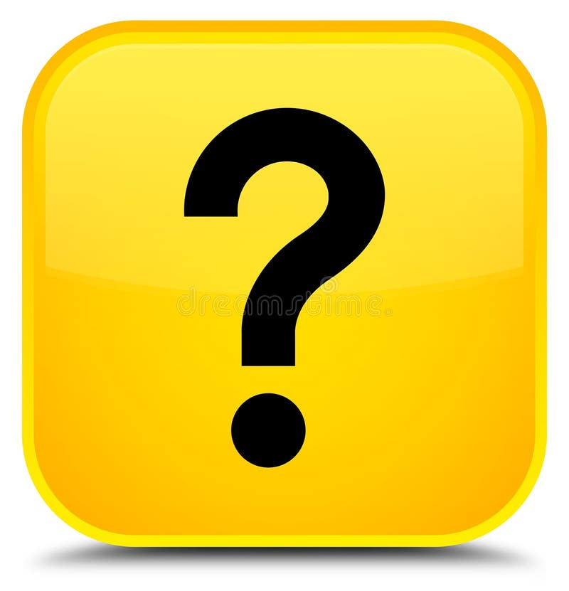 Question Mark Icon Special Yellow Square Button Stock Illustration ...