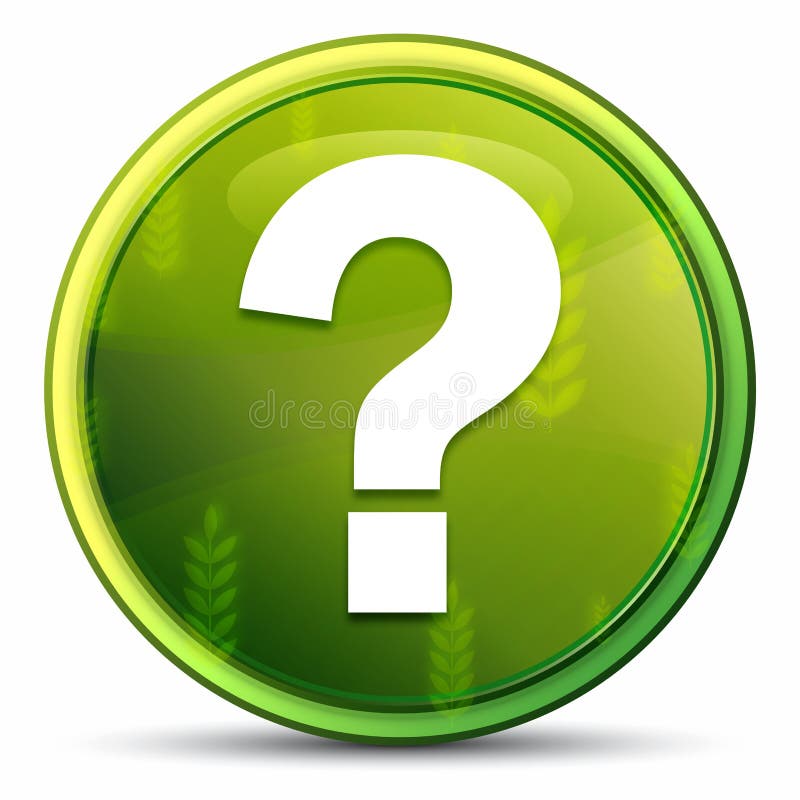 Question Mark Icon Spring Bright Natural Green Round Button ...