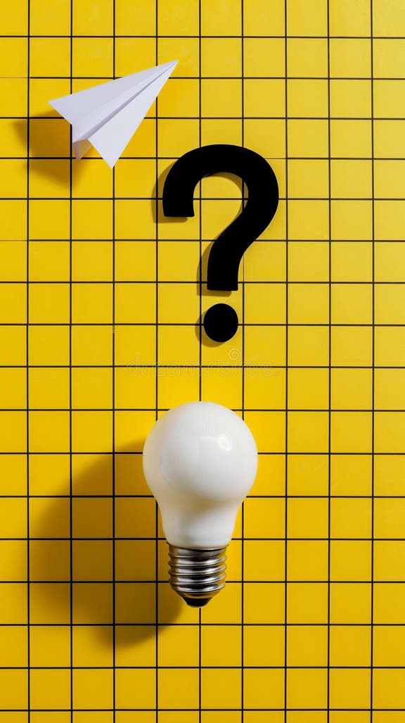 Question Mark Icon Isolated on the Yellow Grid Stock Image - Image of ...