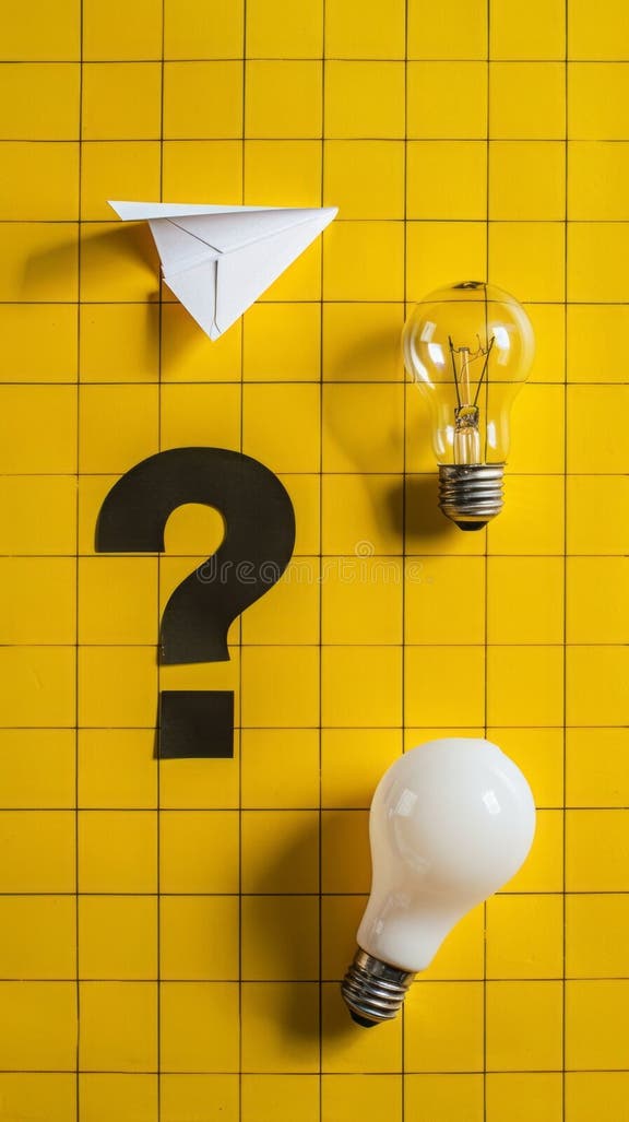 Question Mark Icon Isolated on the Yellow Grid Stock Photo - Image of ...