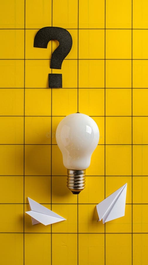 Question Mark Icon Isolated on the Yellow Grid Stock Photo - Image of ...