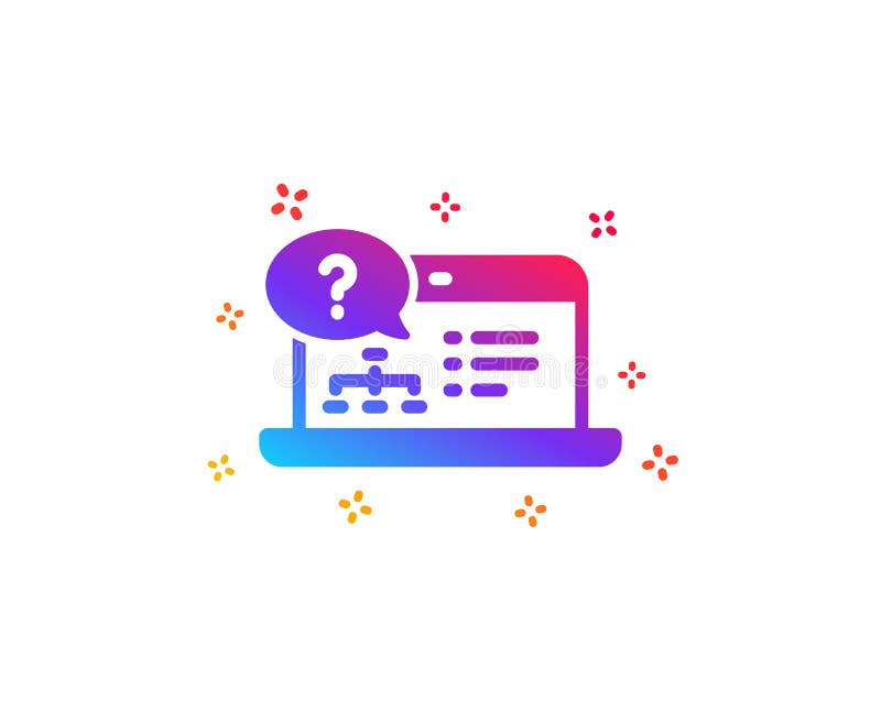 Question Mark Icon. Online Quiz Test Sign. Vector Stock Vector ...