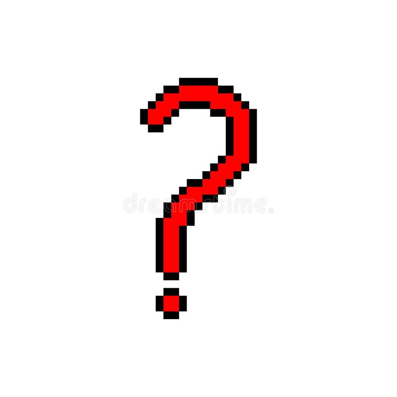 Question Mark Icon Pixel Art Design Stock Vector - Illustration of ...