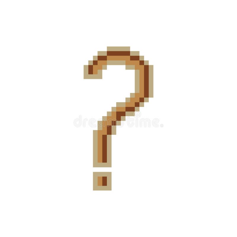 Question Mark Icon Pixel Art Design Stock Vector - Illustration of ...