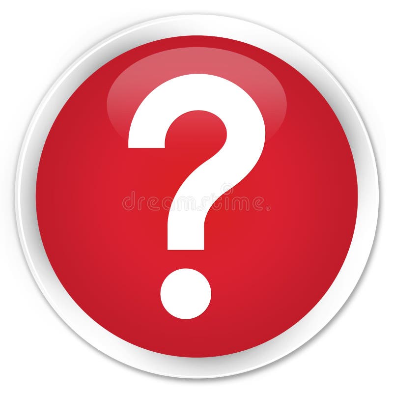 Question Mark Icon Premium Red Round Button Stock Illustration ...