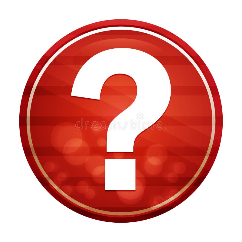 Question Mark Icon Realistic Diagonal Motion Red Round Button ...