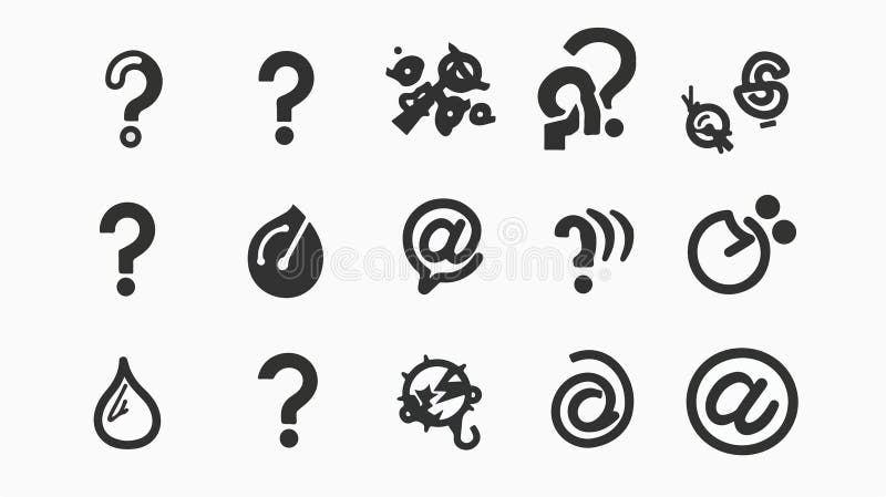 Assessment Question Mark Icon for Professional Presentations Stock ...