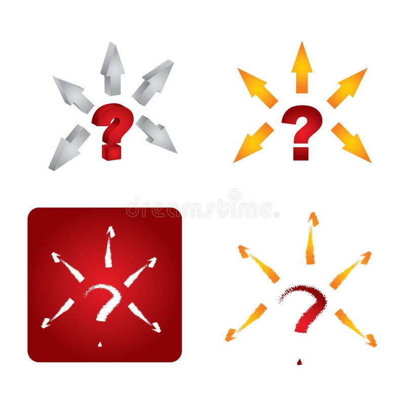 Question mark icon set stock vector. Illustration of symbol - 44245784