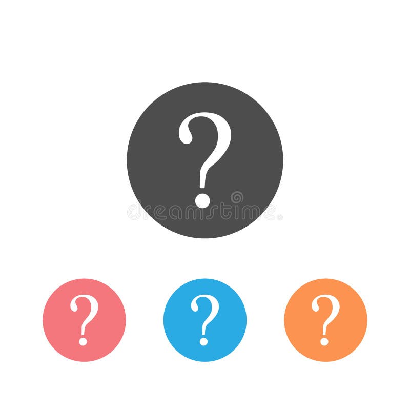 Question Mark Icon Set on White Vector Illustration Stock Vector ...