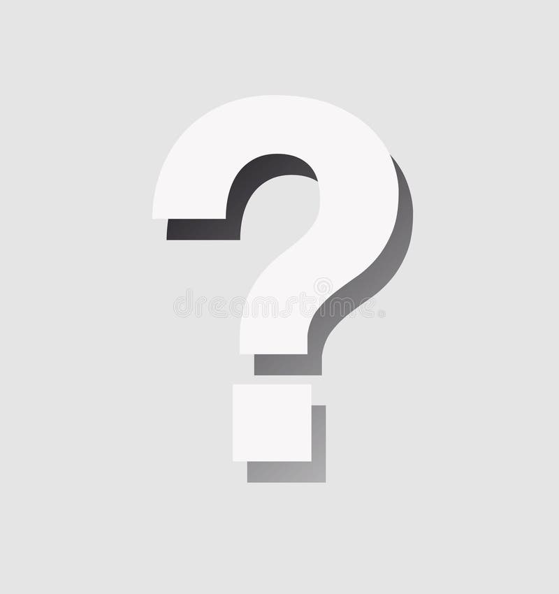 Question-mark Icon with Shadow Stock Vector - Illustration of question ...